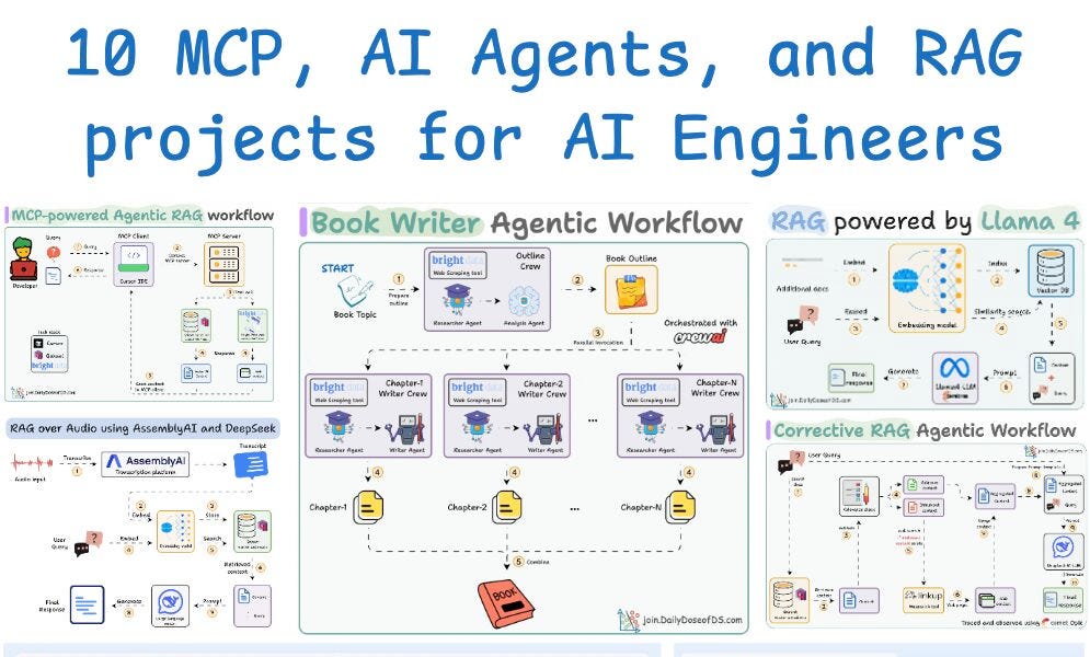 10 MCP, AI Agents, and RAG projects for AI Engineers