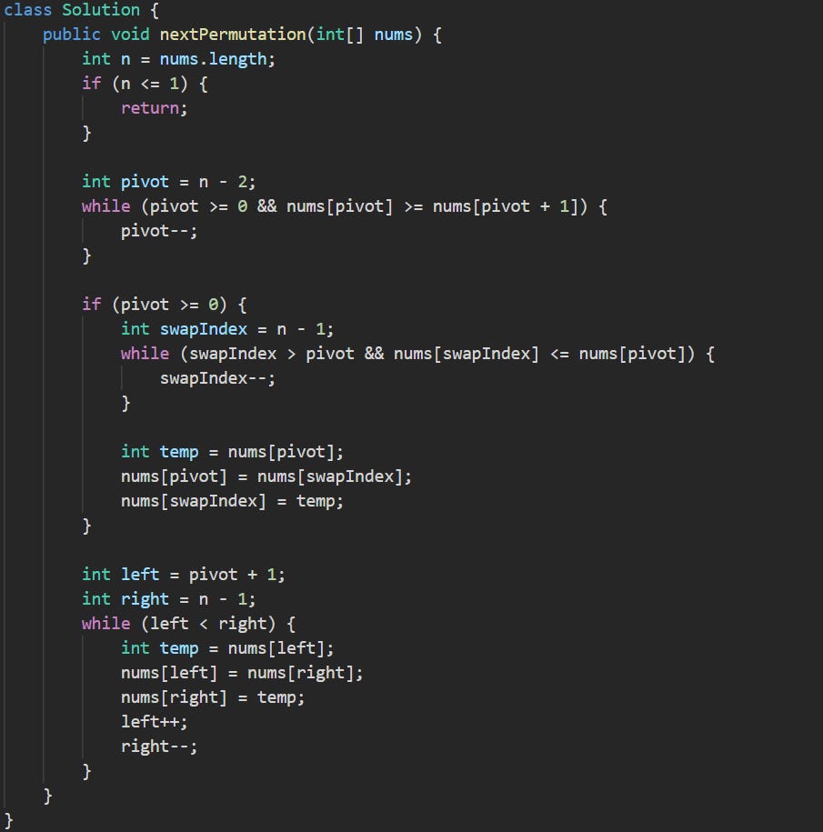 LeetCode #31: Next Permutation — Solved in Java