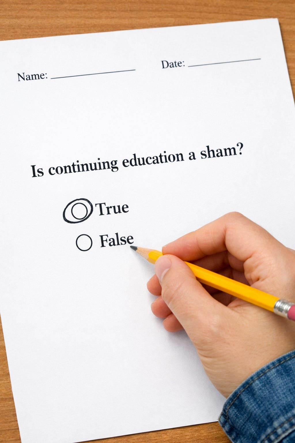 Continuing education is a sham Part 1: Dusting off some old research