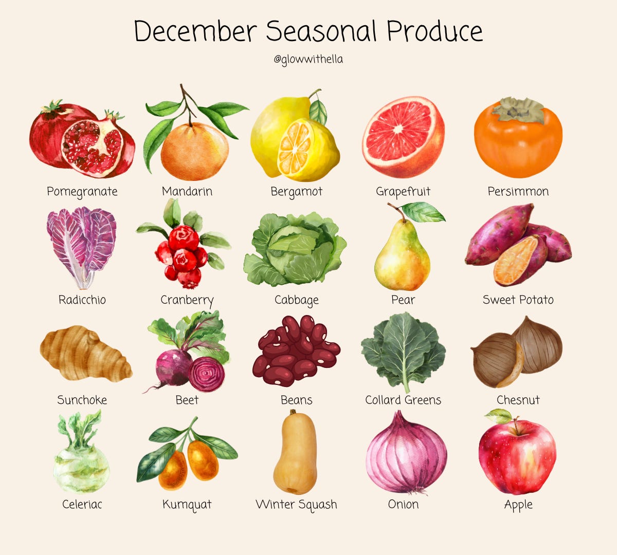 December Seasonal Menu - by Ella Henry - Gut Feelings