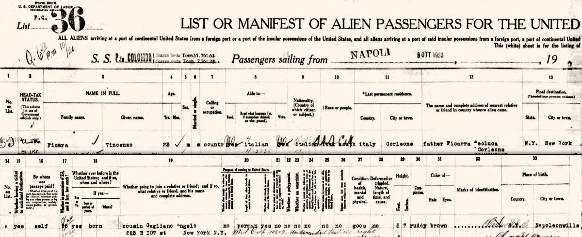 Some ideas about the identity of Morello mob enforcer
