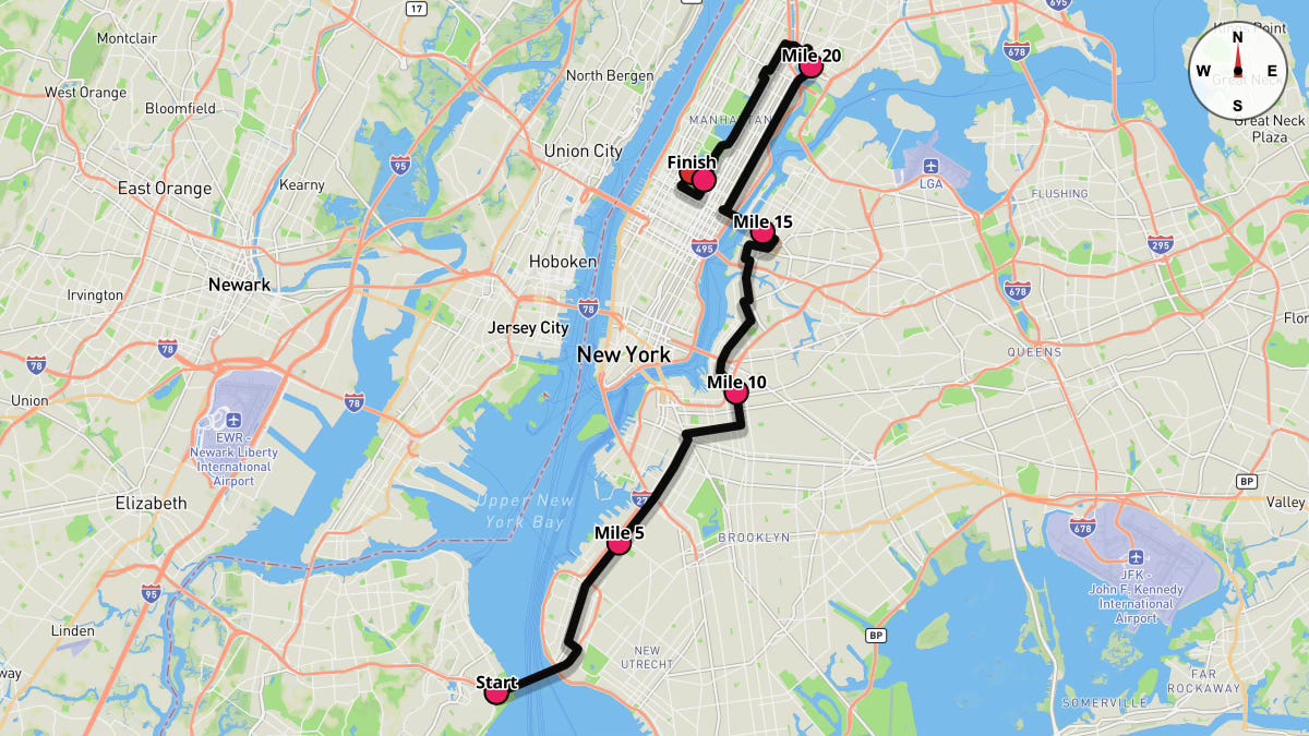 The 2025 TCS New York Marathon Course Guide - Imperial Edition (Miles ...