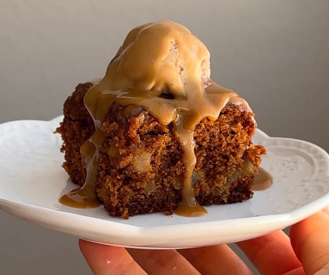 sticky toffee apple pudding - by michelle