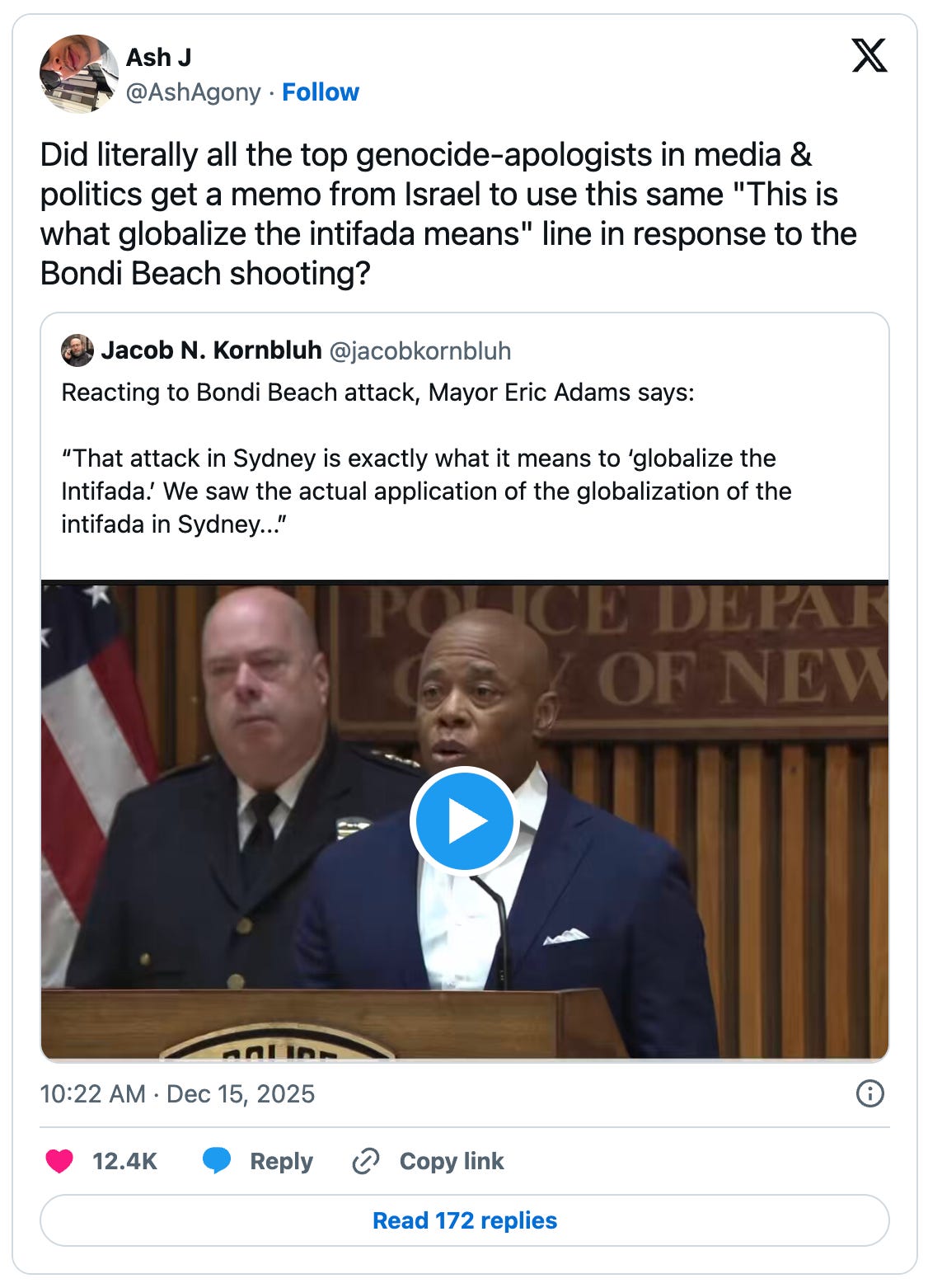 Les propagandistes israéliens répètent tous exactement la même chose au ...