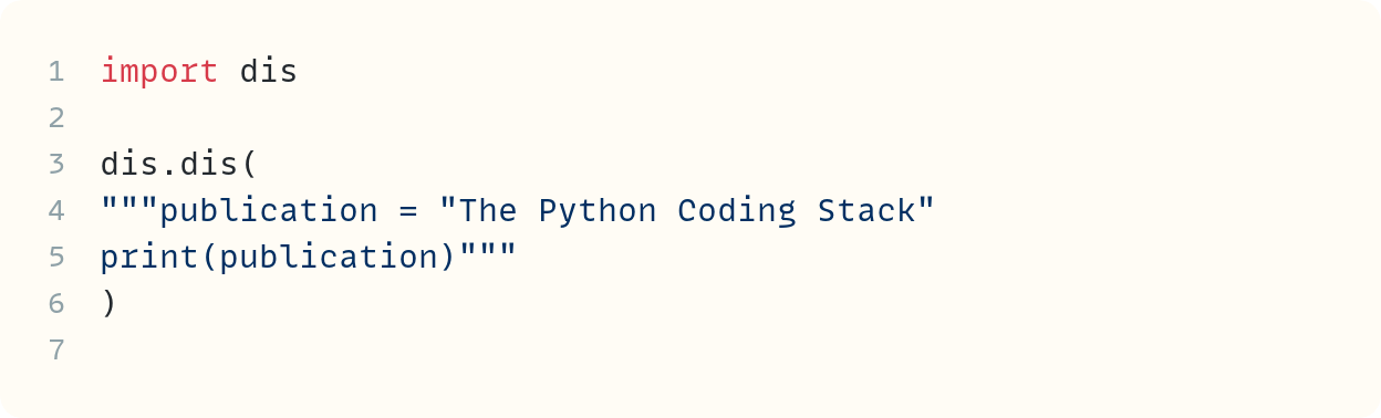 Python Backstage • Disassembling Python Code Using the `dis` Module Python Backstage • Disassembling Python Code Using the `dis` Module