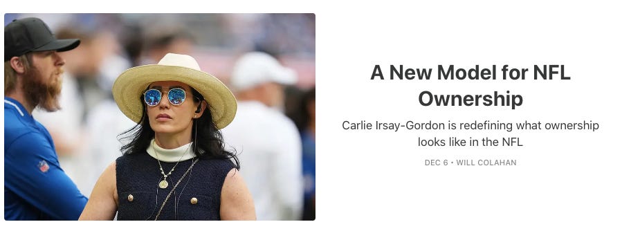 Two Models of NFL Ownership: When Visibility Becomes the Brand