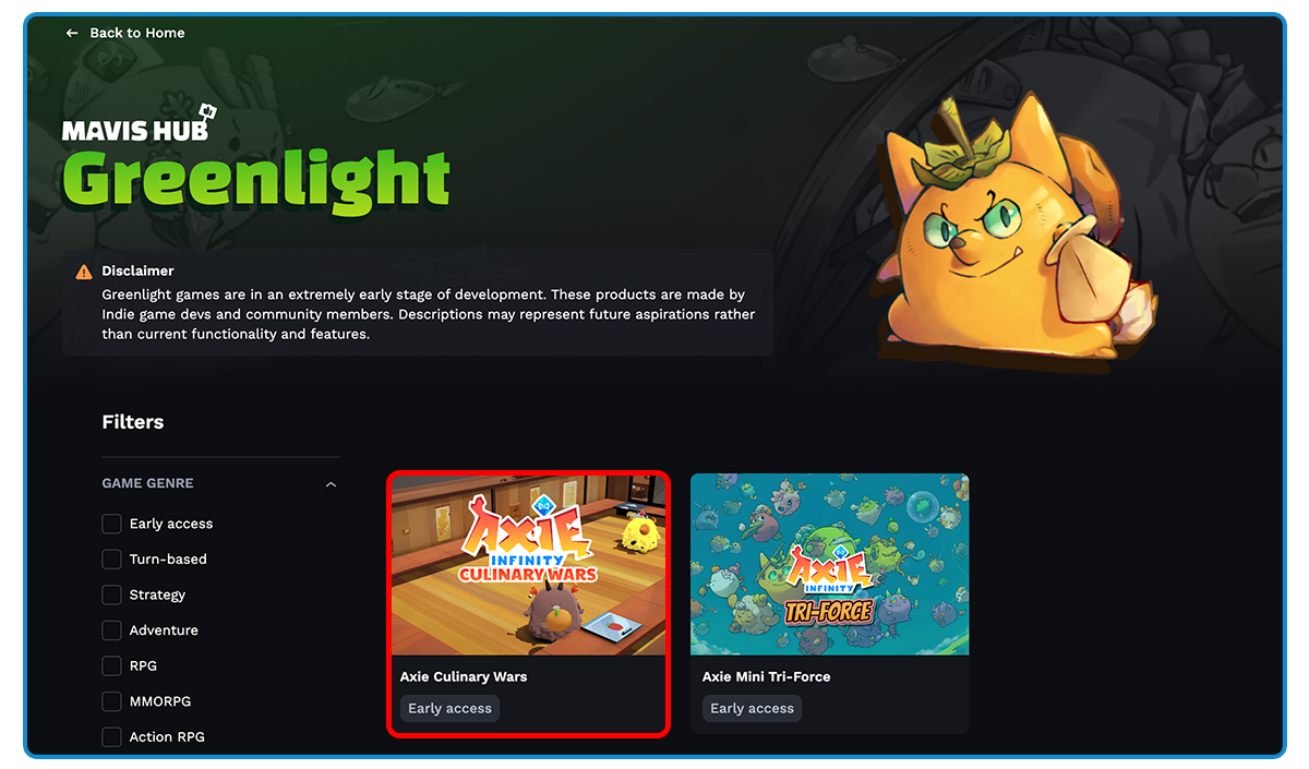 Introducing: Mavis Hub Greenlight - by Axie Infinity