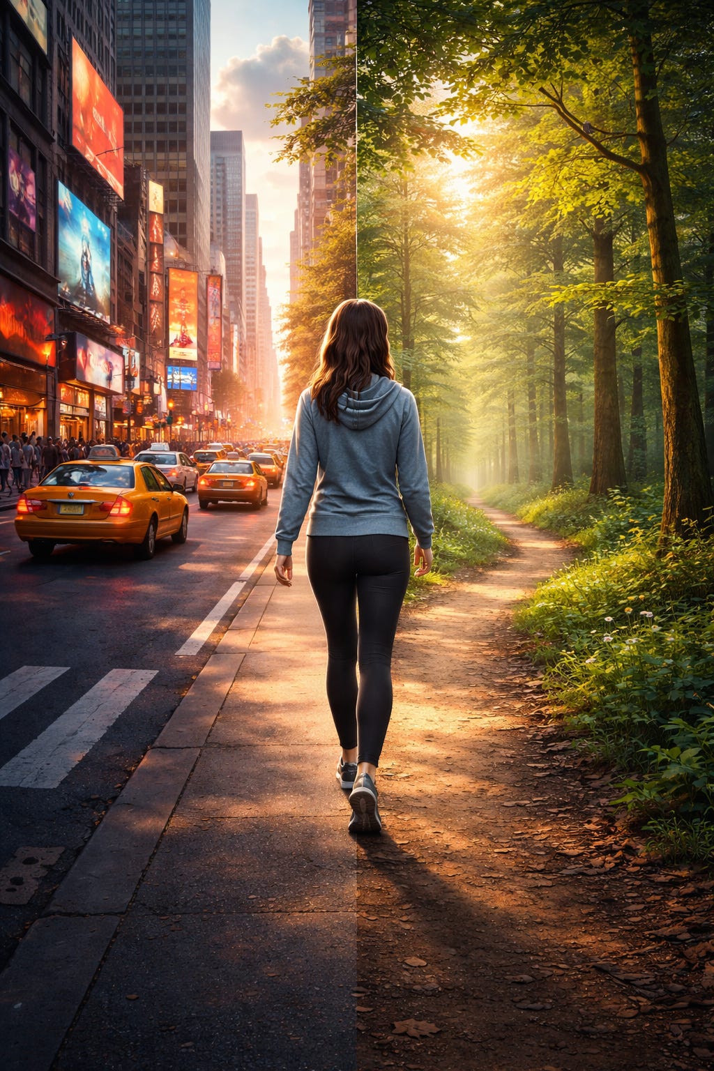 Health Benefits of Walking: Nature vs City Walking