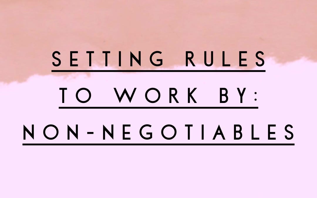 Non-Negotiables Part 1: - by Becky Tyre - Retail Details
