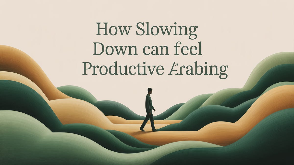 How Slowing Down Can Feel Productive Again