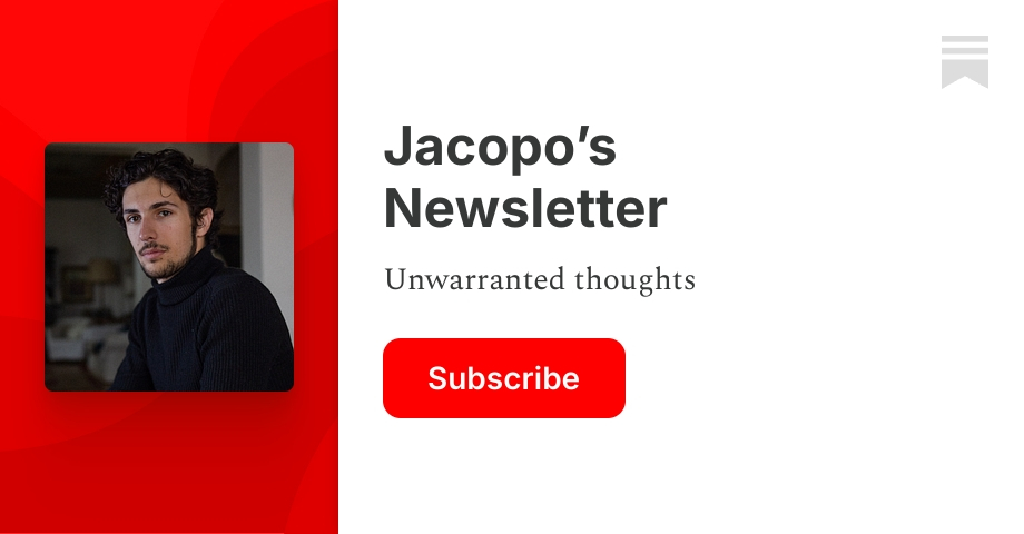 Jacopo’s Newsletter | Substack