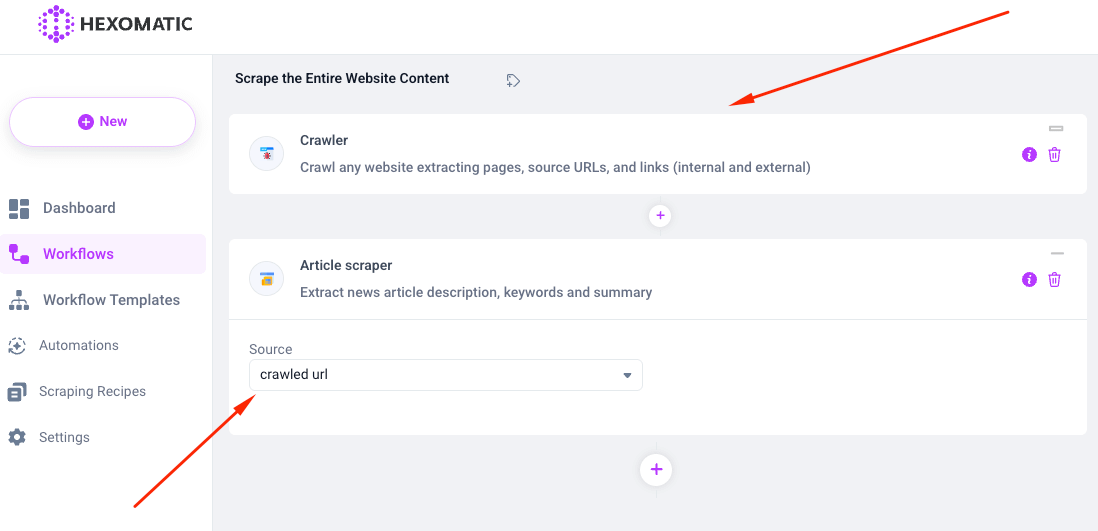 How to Scrape the Entire Website Content with Hexomatic