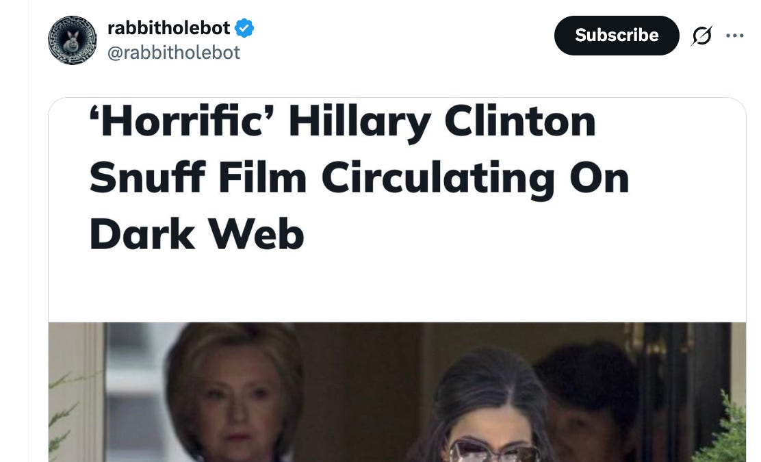 Horific Hillary Clinton snuff film circulating on the Dark Web