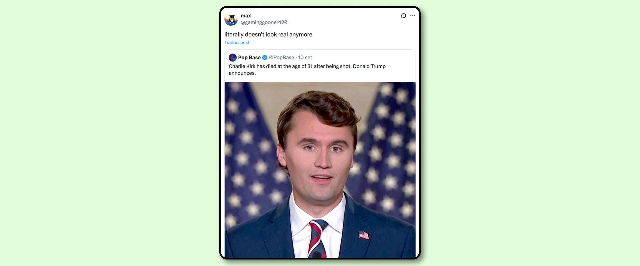 È giusto fare meme su Charlie Kirk? - by Mattia Marangon