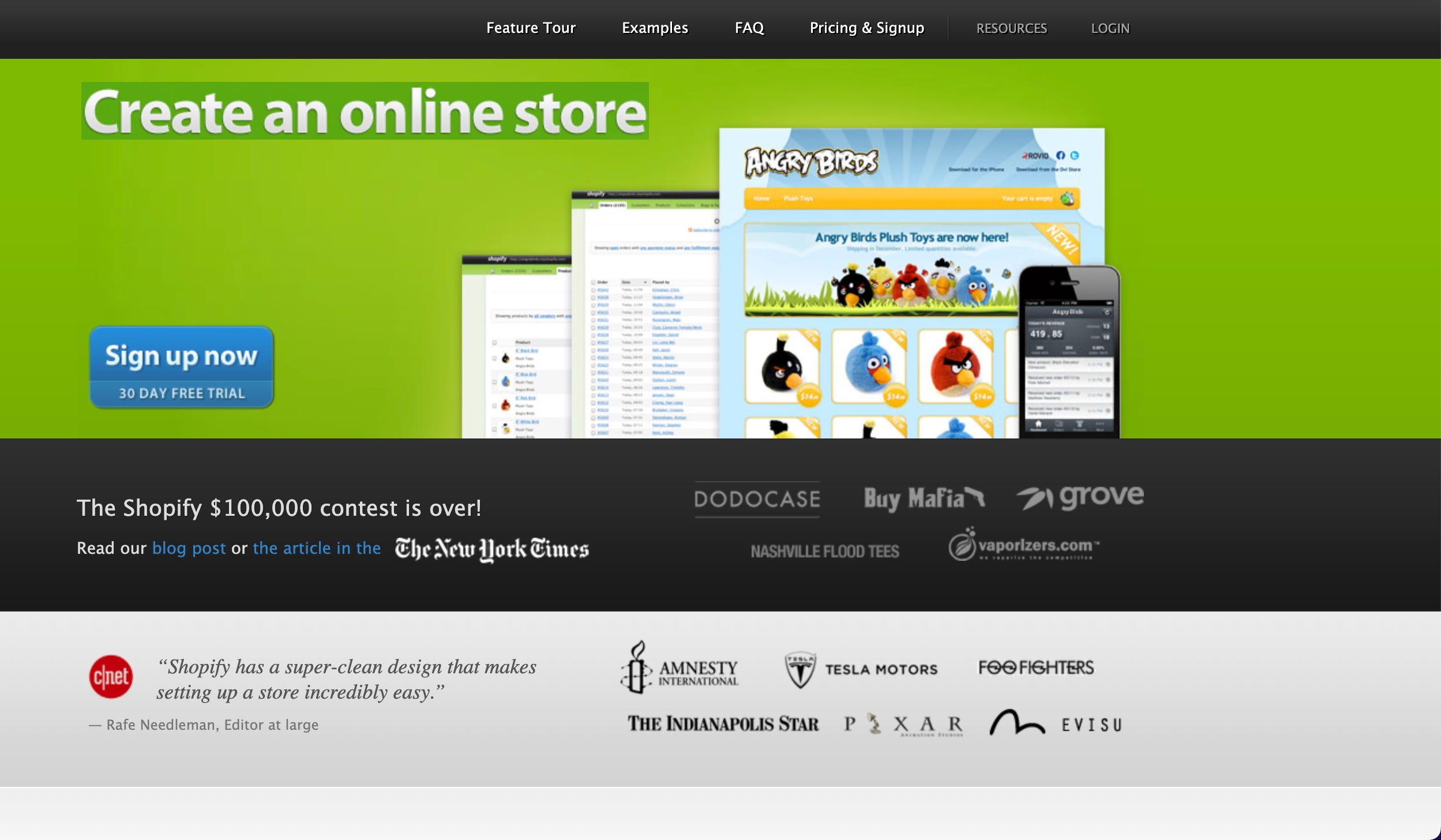 I love to wander in the past — the Shopify website from 2008 until today