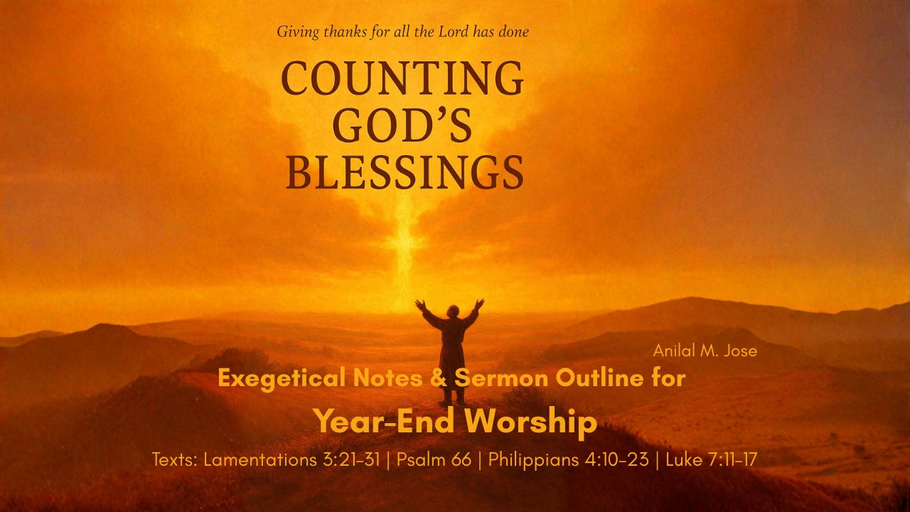 Counting God’s Blessings - by Anilal M Jose