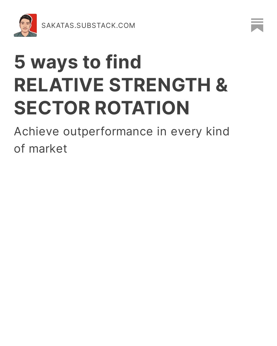 5 ways to find RELATIVE STRENGTH & SECTOR ROTATION