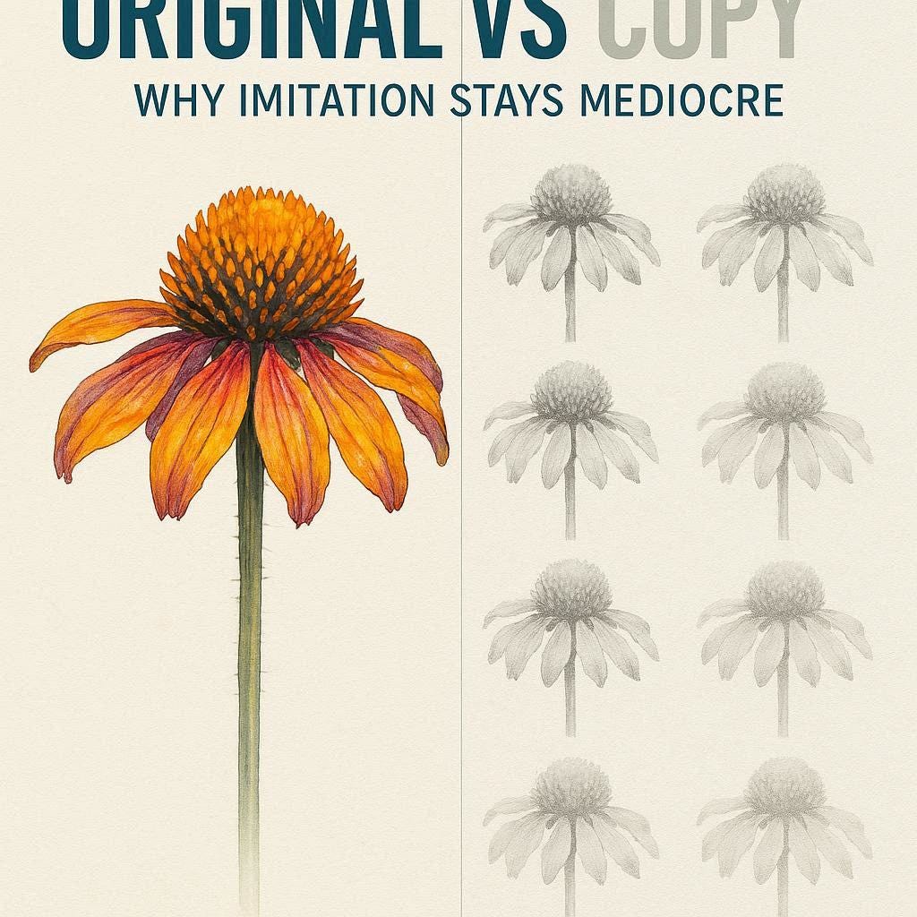 “Imitation is the sincerest form of flattery that mediocrity can pay to ...