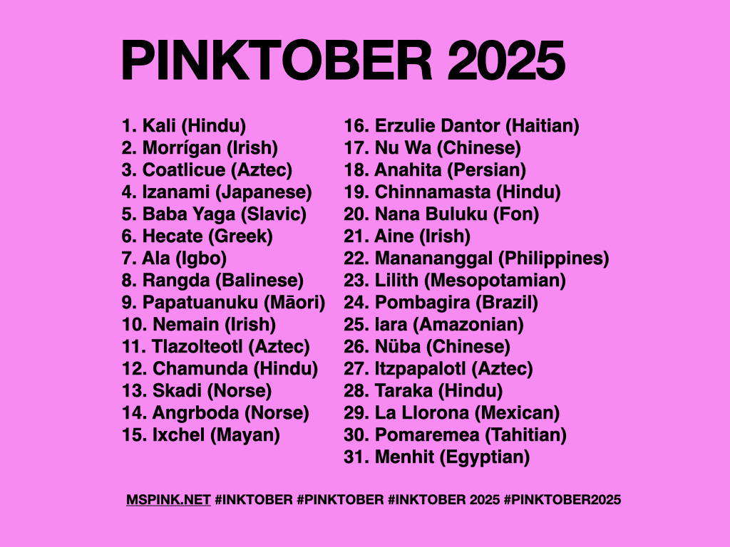 Pinktober 2025 - by Arwynne O'Neill - Ms. Pink