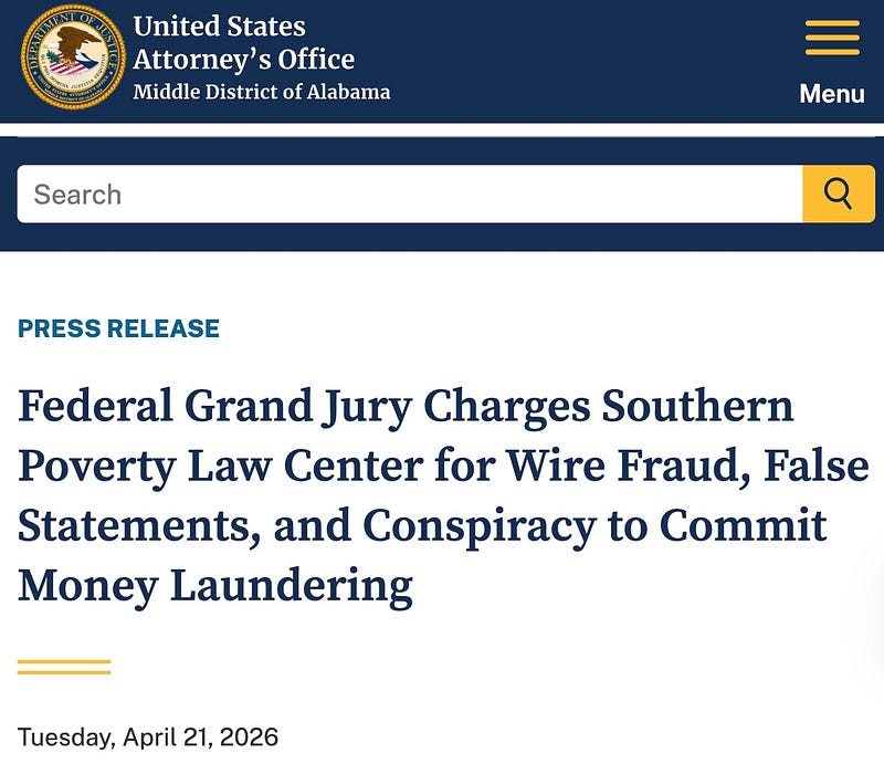 Andy Ngo (@mrandyngo): "Wow. The SPLC is accused by the DOJ of paying ...