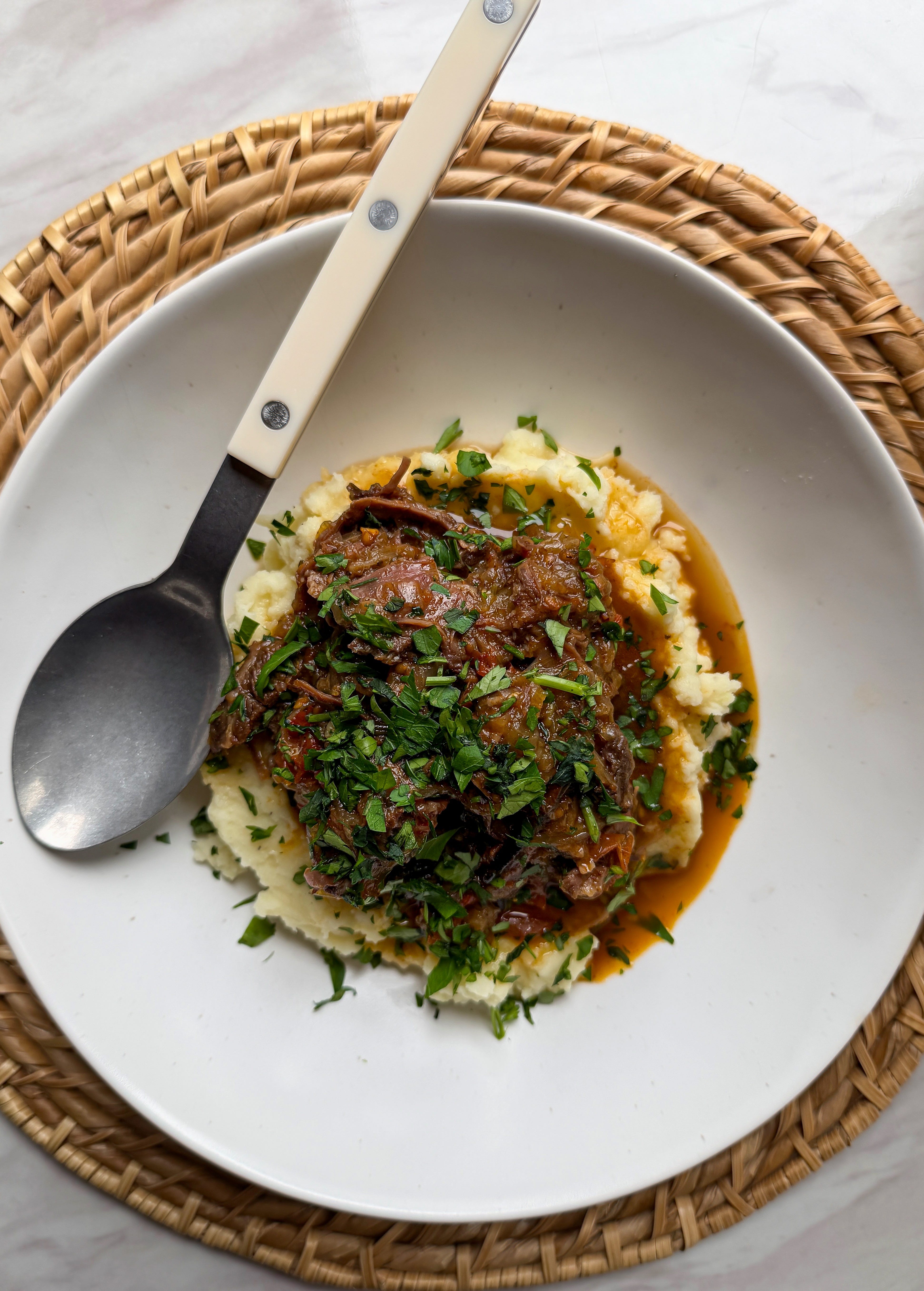 Roasted Garlic & Shallot Braised Beef