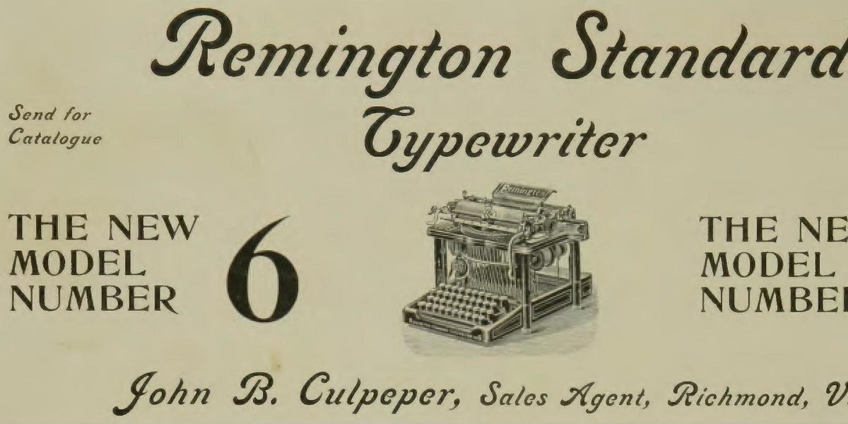 A history of… the typewriter (Part 1) - by Paul Lenz