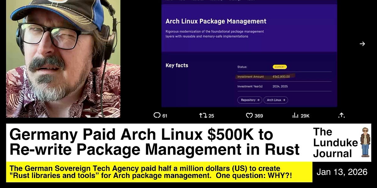 Germany Paid Arch Linux $500K to Re-write Package Management in Rust