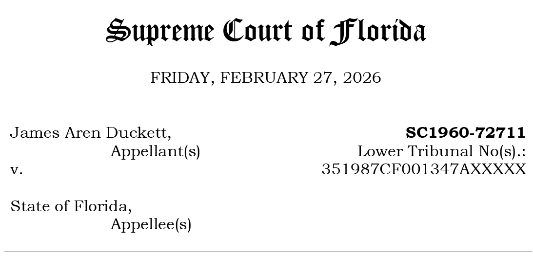 NEW WARRANT: James Duckett's execution scheduled March 31