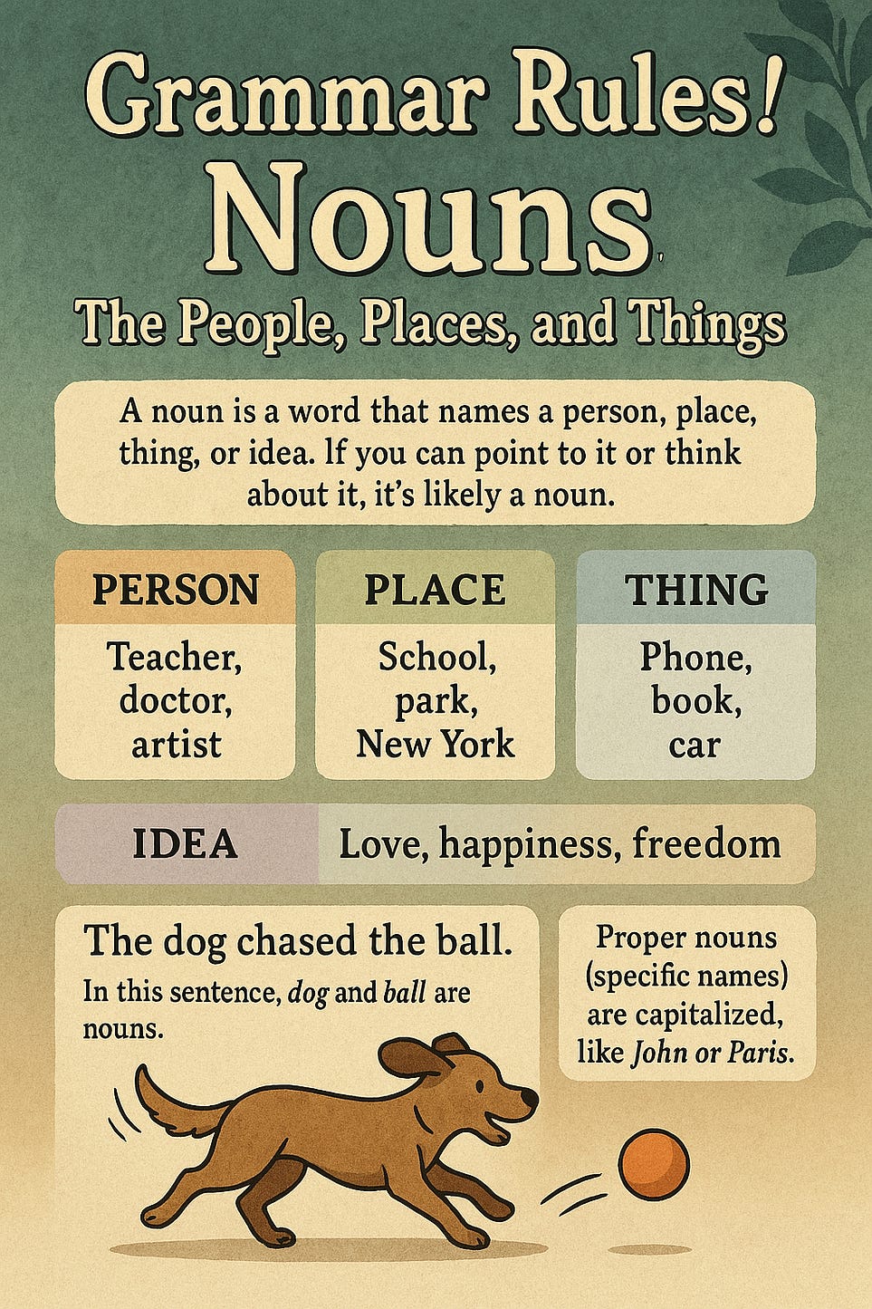 Grammar Rules! Nouns: The People, Places, and Things