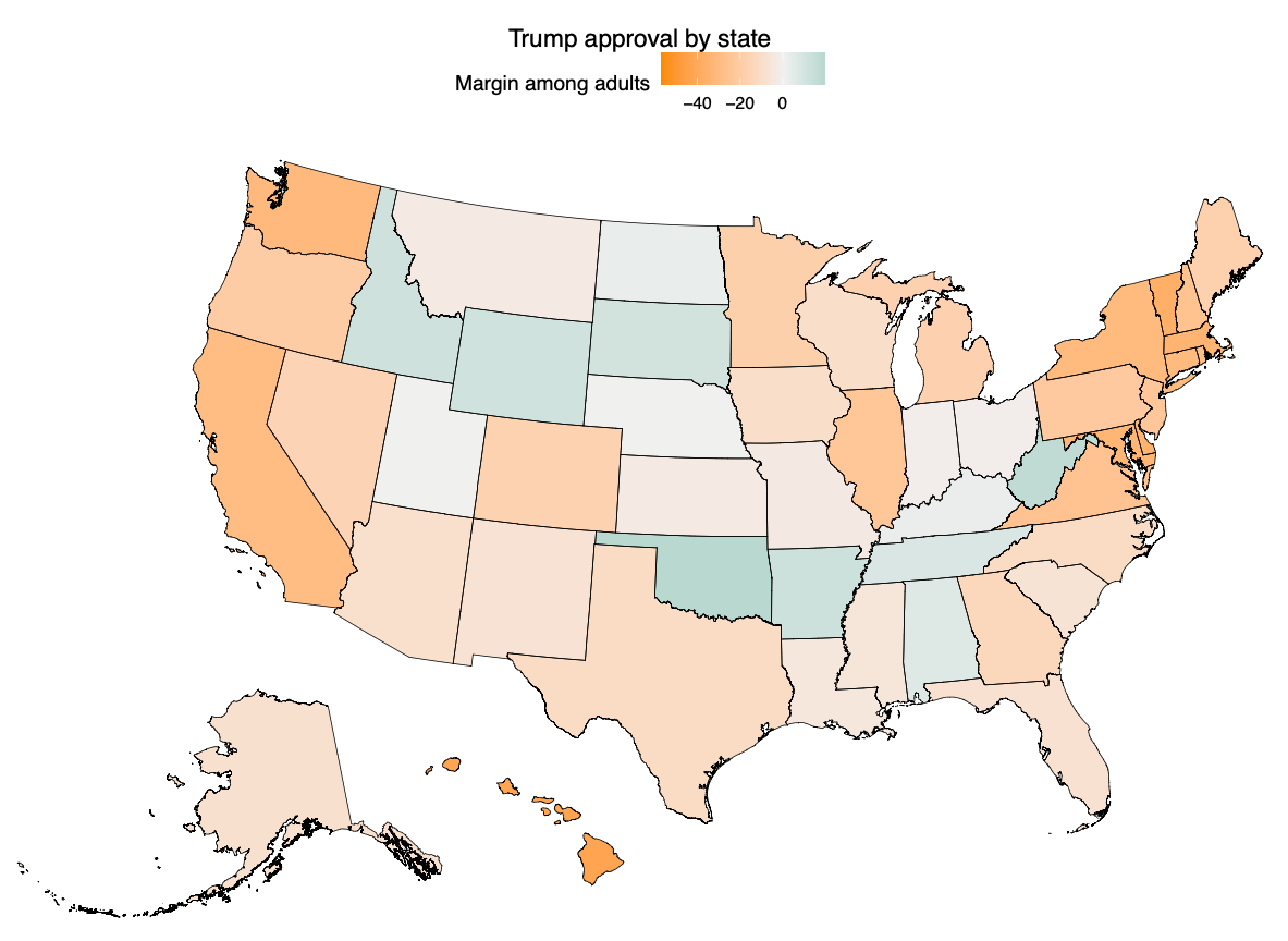 What voters in every state think about Trump and prices