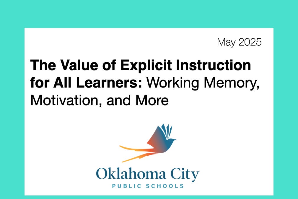 The Value of Explicit Instruction for All Learners: Working Memory ...