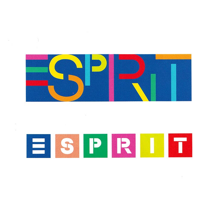 Esprit, 1978 – Logo Histories - by Richard Baird