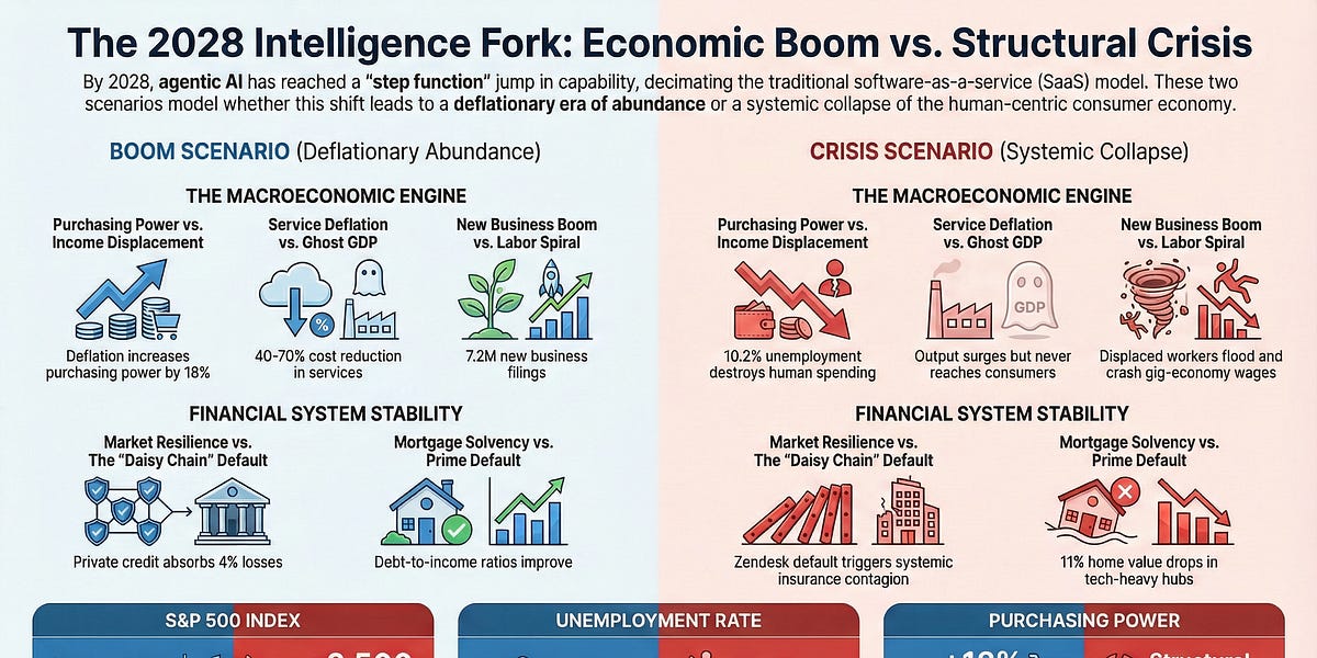 The 2028 Global Intelligence Boom vs. Crisis
