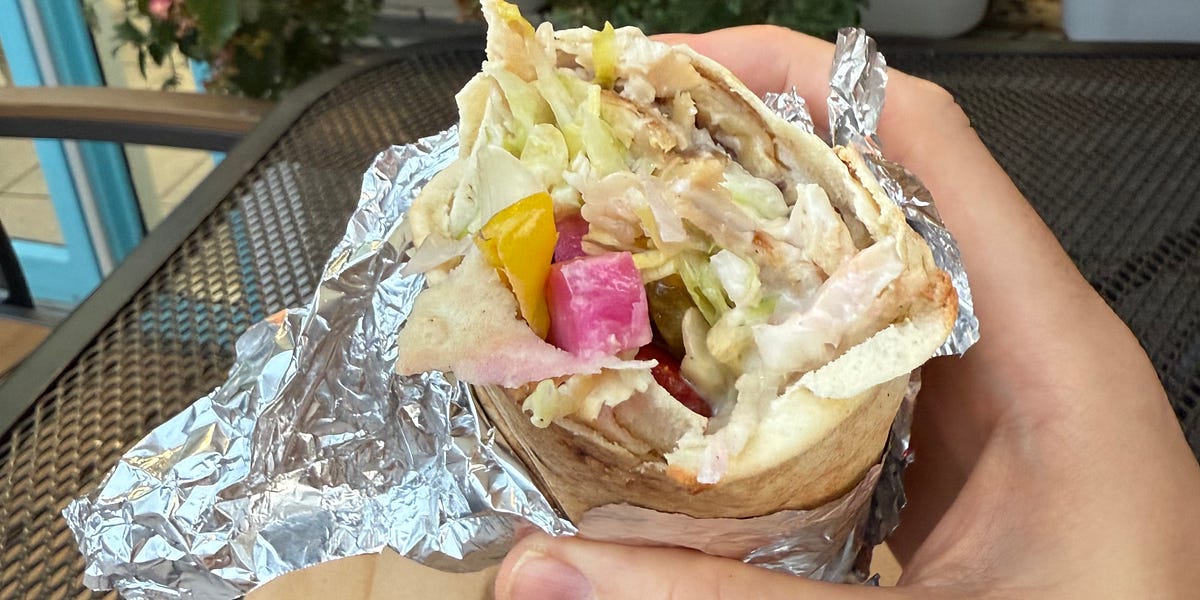 Shawarma struggles - by Mike Barber - Mikey Likey