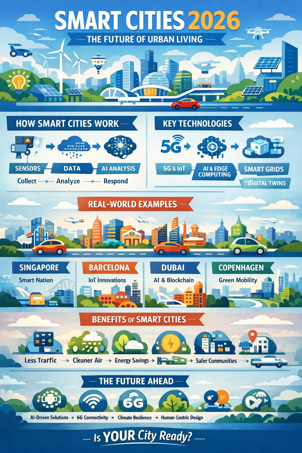 Smart Cities Explained: Technologies, Benefits, Real Examples, and the ...