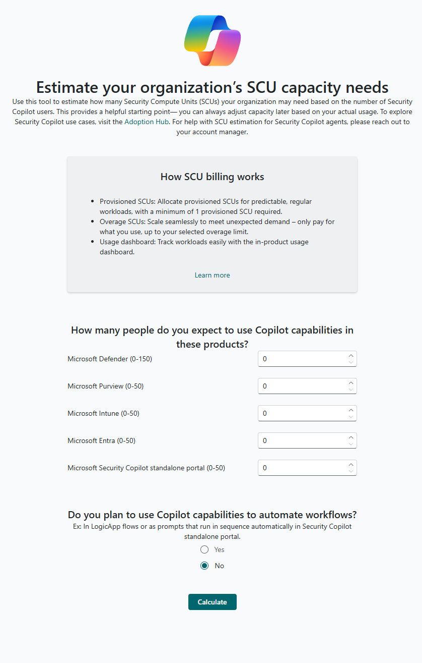 The Microsoft Security Copilot Calculator - by Rod Trent