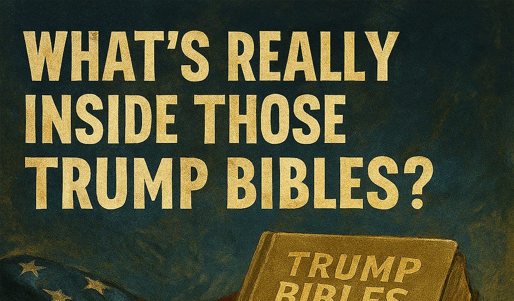 📚 What’s Really Inside Those Trump Bibles—and Why It Matters