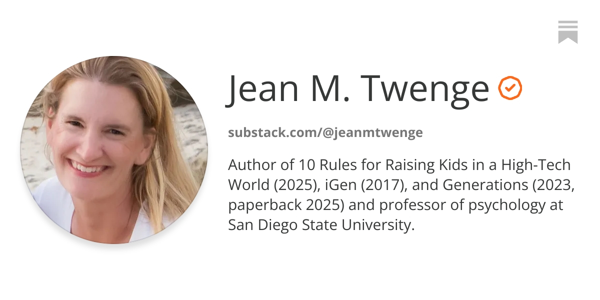 Jean M. Twenge | Substack
