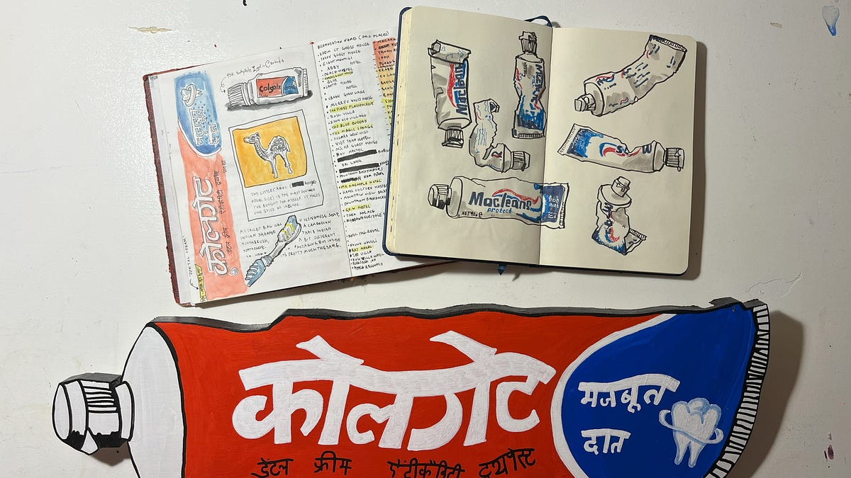 colgate toothpaste advertisement drawing