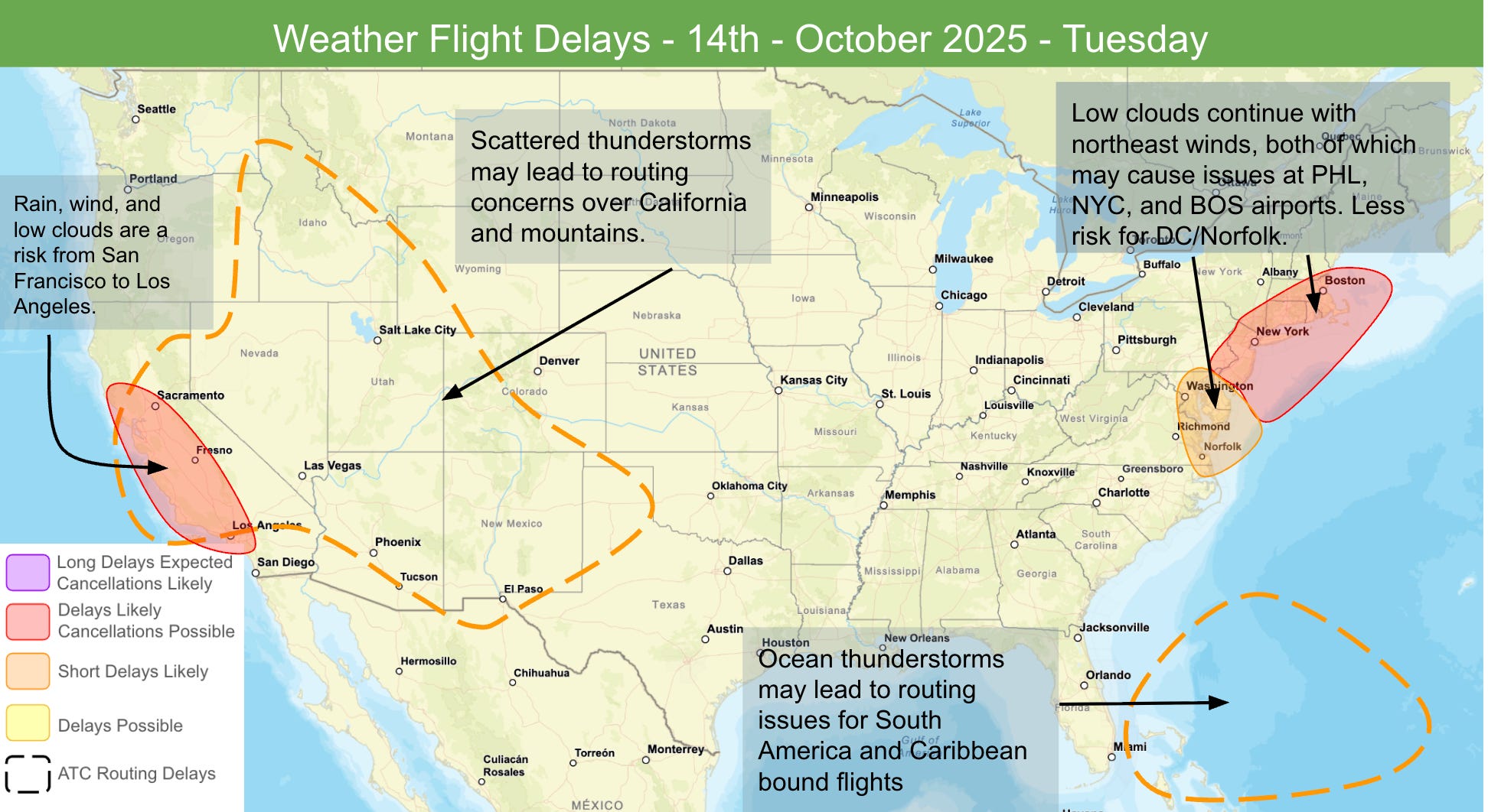 Weather Flight Delays Outlook - by Scott Patterson