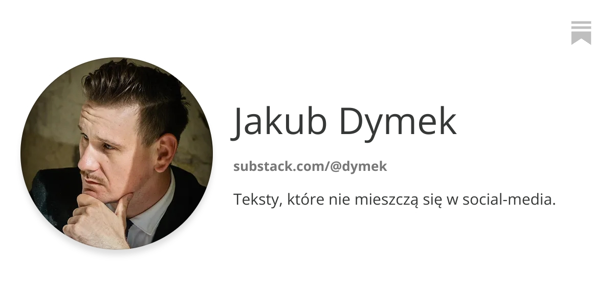 Jakub Dymek | Substack