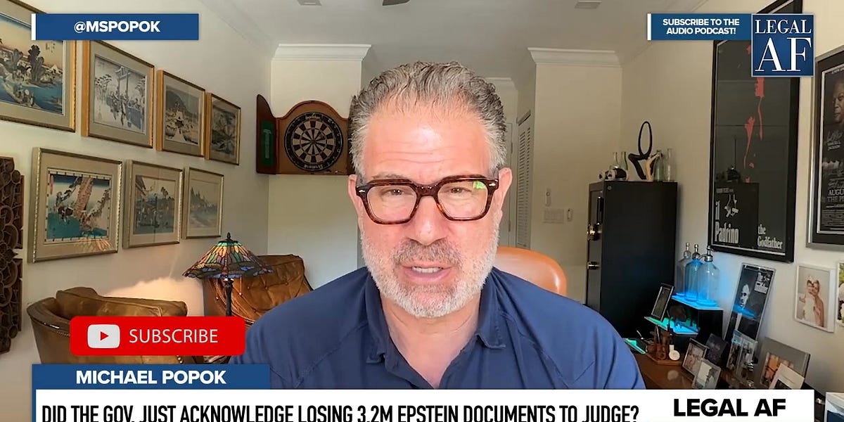 Trump DOJ Admits to Losing 3.2 Million Epstein Docs?!?