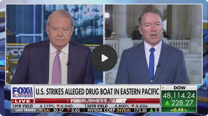 Aaron Rupar (@aaronrupar): "Rand Paul: "We have never in our past ...