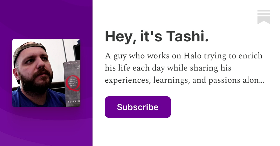 Hey, it's Tashi. | Substack