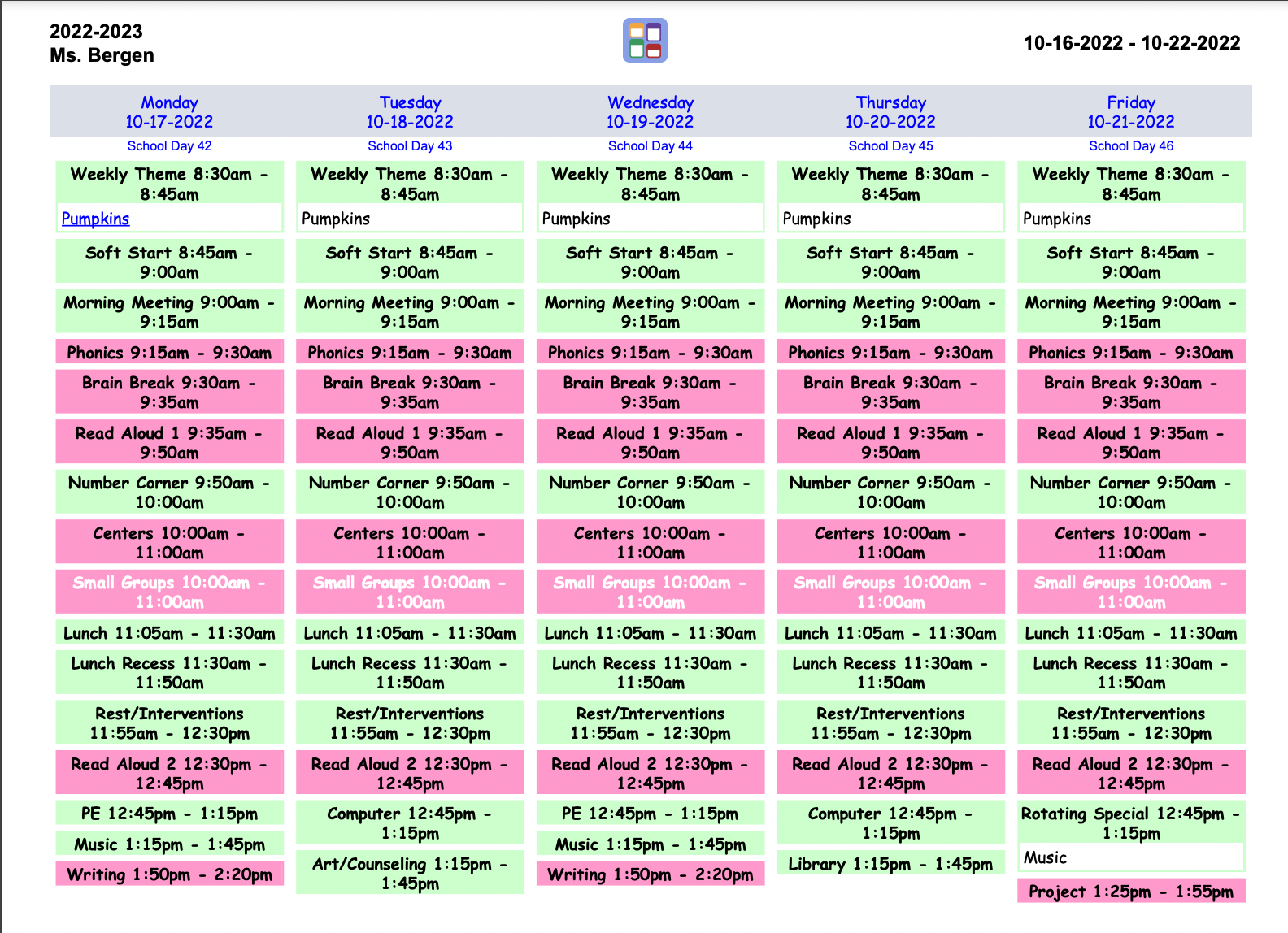 Lesson Plans with Links - by Randee Bergen