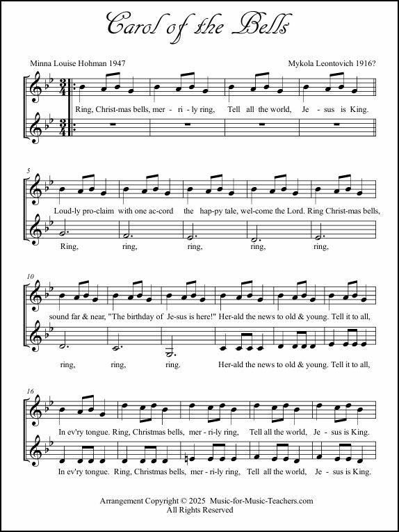 Christmas Duets for "a capella" Singers - by Dana Thynes