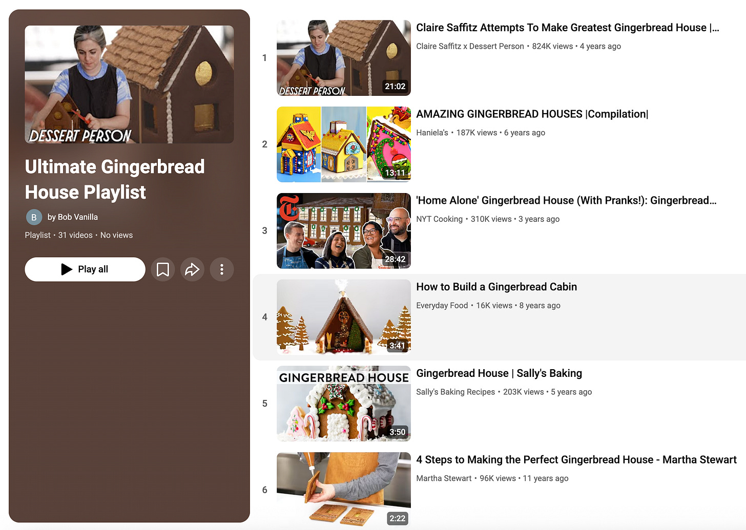 The Ultimate Gingerbread House Building Video Playlist