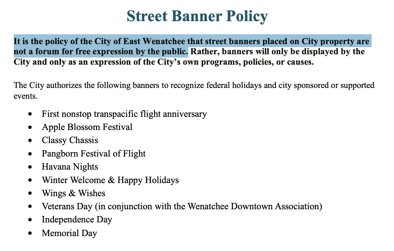 East Wenatchee Adopts Banner Policy, Pride Banners Out | Columbia Basin ...