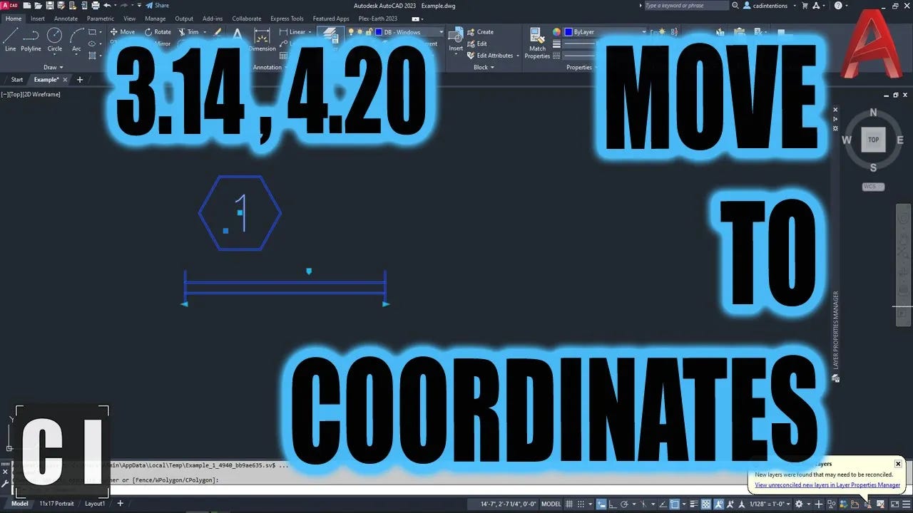 Moving Objects in AutoCAD - by Brandon
