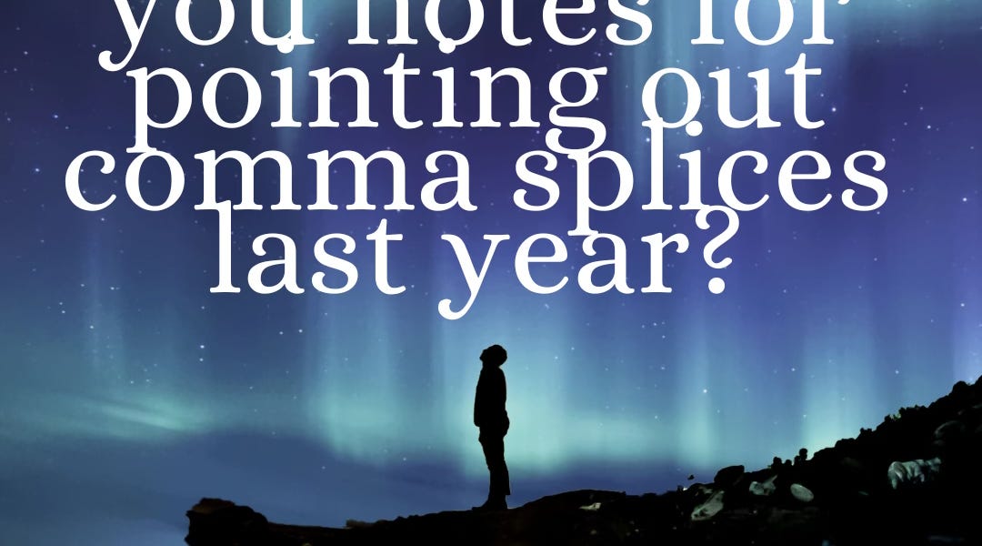Ten Comma Splice Thank You Letters - by Adam
